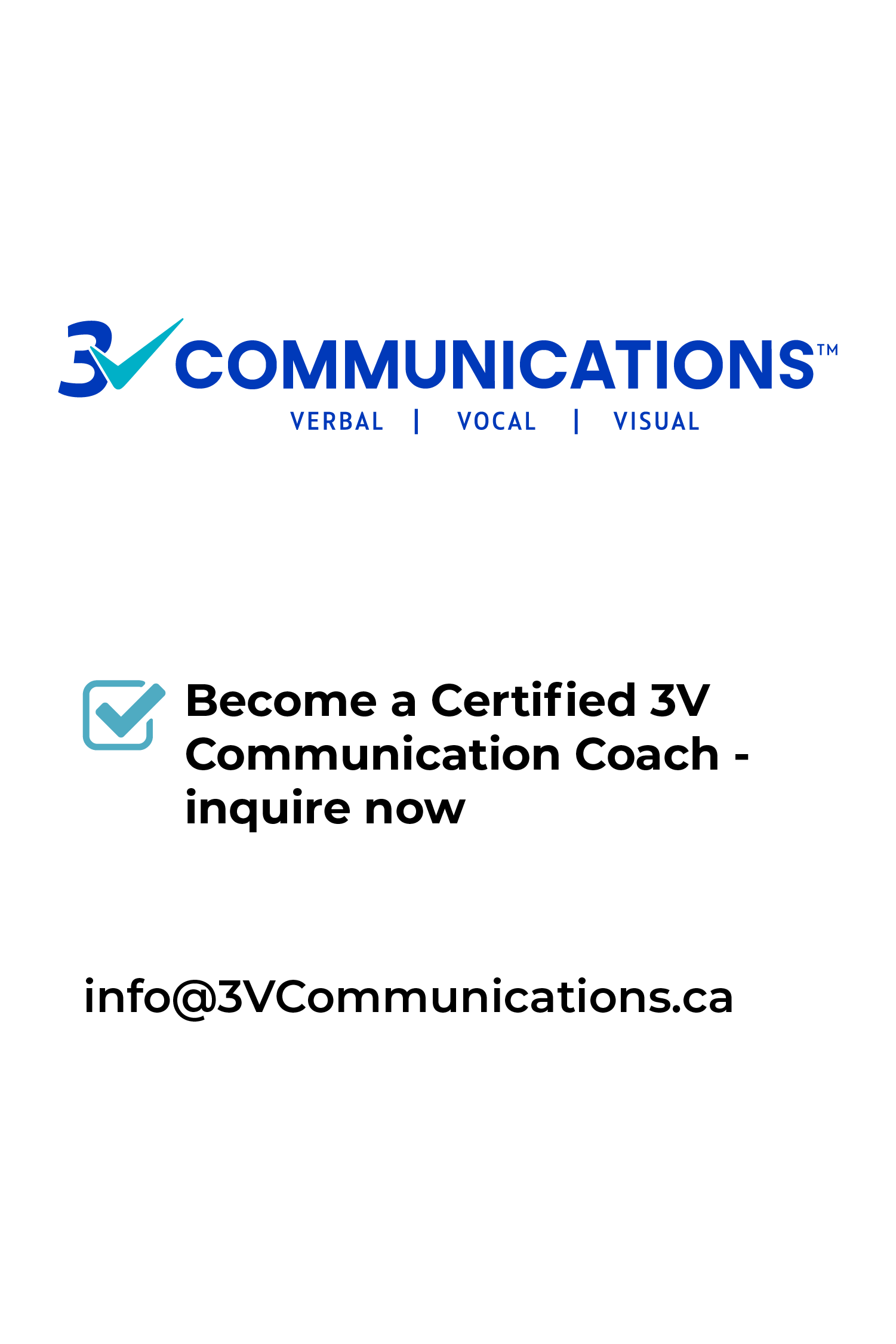 Communication Coach Certification – 3V Communications company website